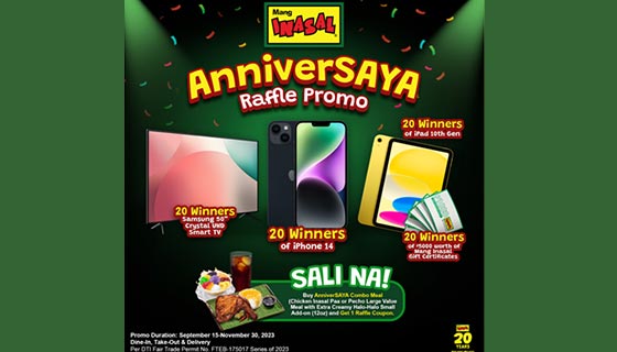 Promos I Enjoy discounts and Special Deals at Mang Inasal