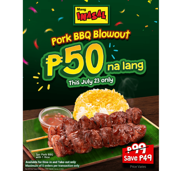 July 23, 2024: Mang Inasal celebrates ₱50 Pork BBQ Blowout!